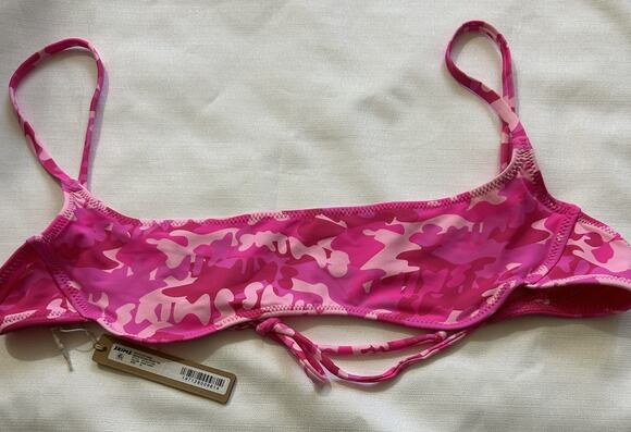 SKIMS | Swim | Skims Nwt Recycled Swim Micro Scoop Ikini Top Pink Camo ...